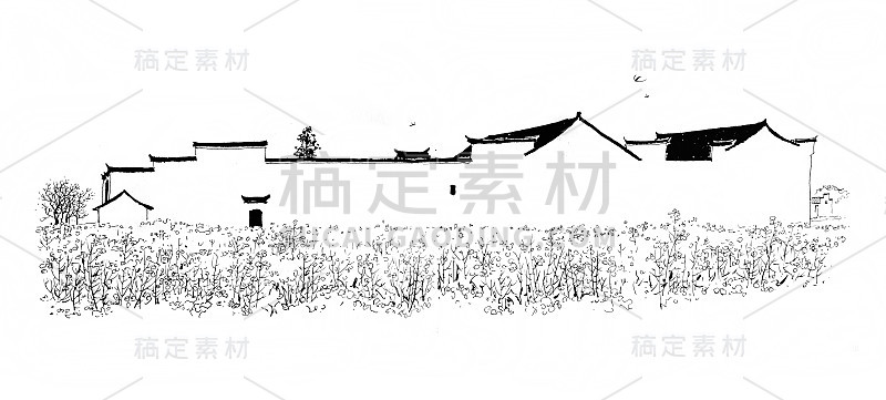 徽派建筑素材 高清徽派建筑素材下载 徽派建筑素材大全 稿定设计