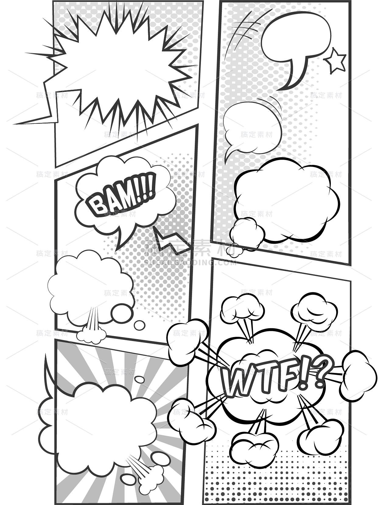 漫画图片 高清漫画素材下载 漫画素材大全 稿定设计