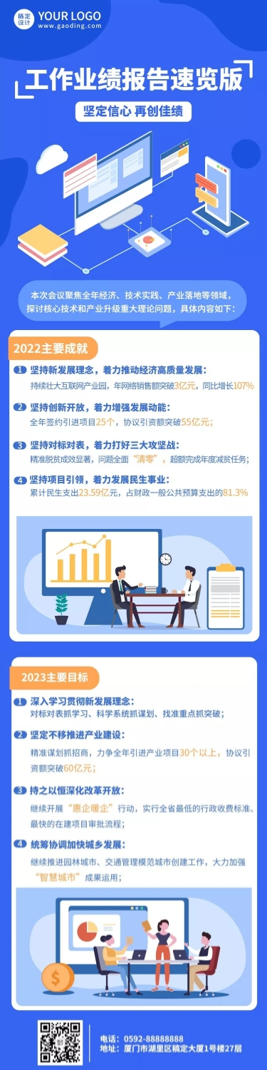 企业商务一图看懂政策科普攻略文章长图模板素材 稿定设计 