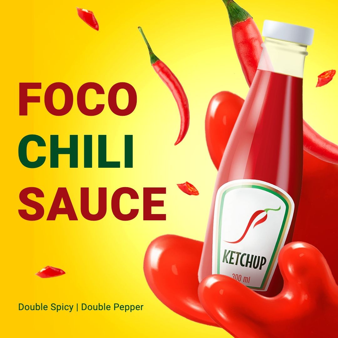 Chili Sauce Groceries Food Condiments Ecommerce Product Image _图片模板素材-稿定设计