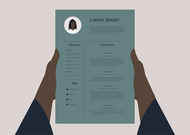 CV template, a personal perspective view of hands _模板素材-稿定设计
