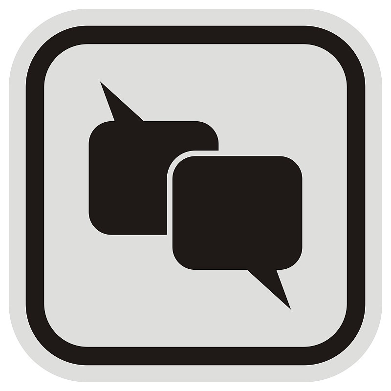 bubble, gray frame, vector icon_模板素材-稿定设计