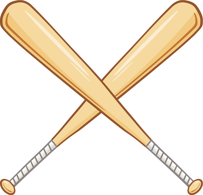 卡通交叉棒球棒_模板素材-稿定设计