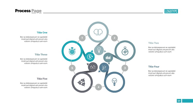 5个选项规划幻灯片模板_模板素材-稿定设计