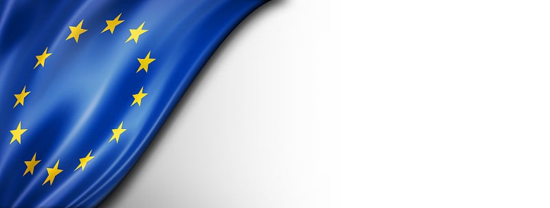 European union flag isolated on white banner_模板素材-稿定设计