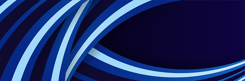 现代深蓝色波浪抽象旗帜背景。矢量插图设计的演示，横幅，封面，网页，传单，卡片，海报，墙纸，纹理，幻灯_模板素材-稿定设计