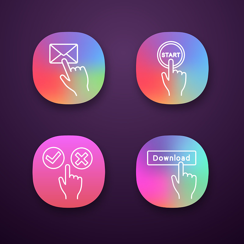 App buttons icons_模板素材-稿定设计
