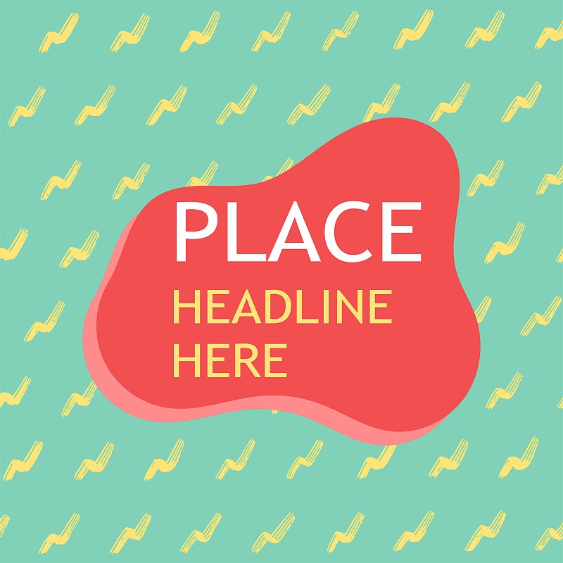 Vector cute background. Banner, poster, template._模板素材-稿定设计