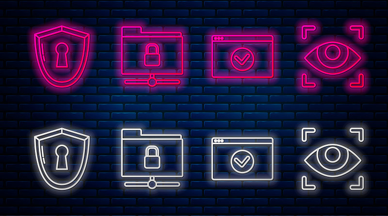 设置行FTP文件夹和锁定，安全您的网站与HTTPS, SSL，屏蔽与keyhole和眼睛扫描。砖墙上_模板素材-稿定设计