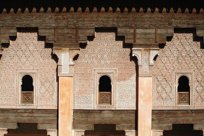 Ali Ben Youssuf Madressa门面在马拉喀什。——水平。_模板素材-稿定设计