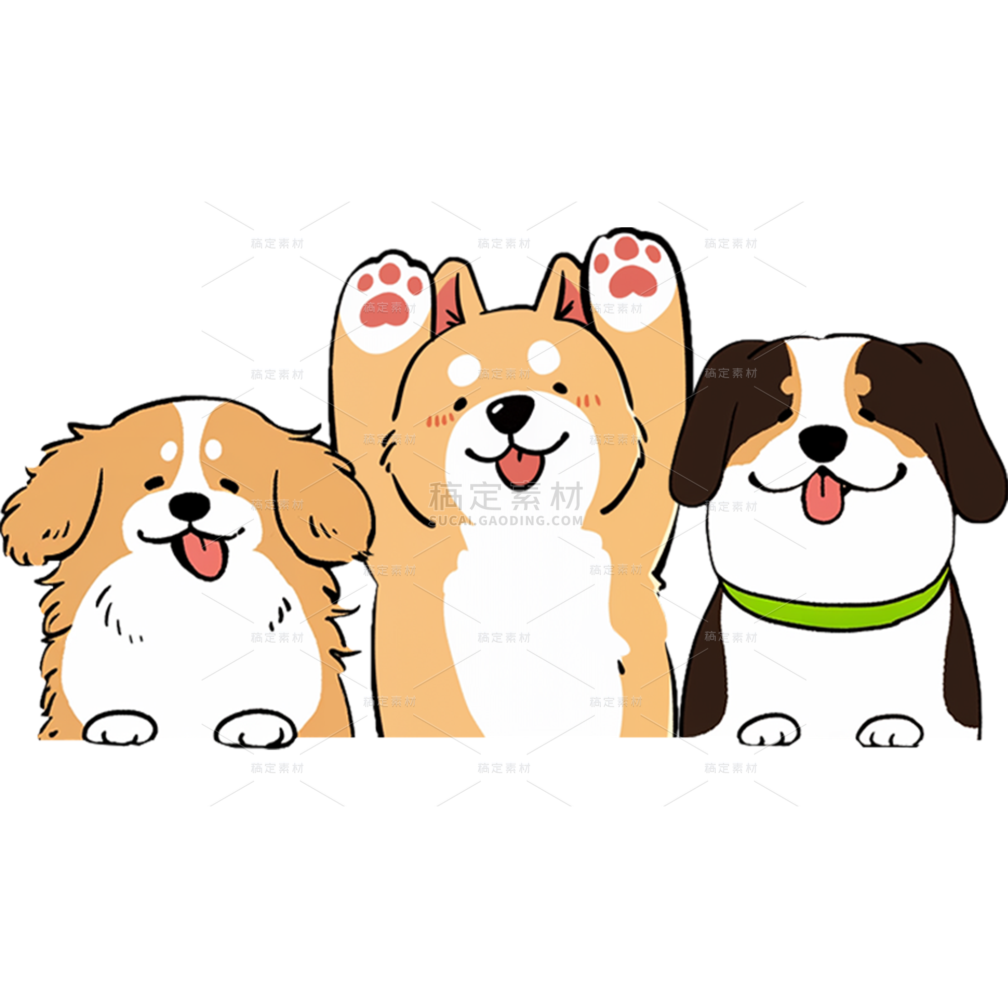 狗狗卡通素材_高清狗狗卡通素材下载_10000个狗狗卡通素材大全-稿定设计